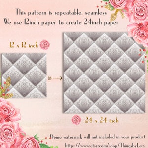 254 Seamless Color Diamond Luxury Upholstery Tufted Background Digital ...