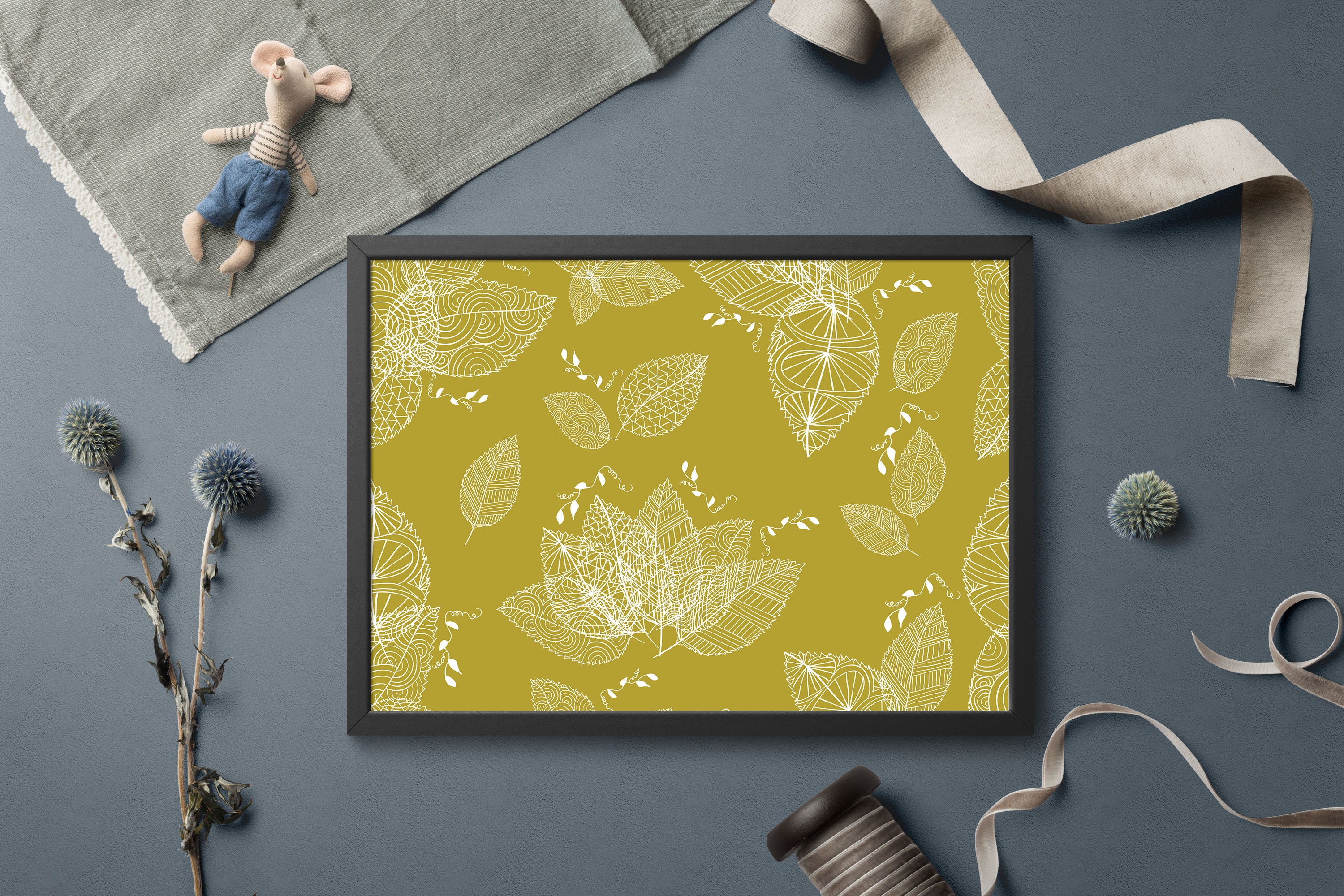 100 Seamless Whimsical Leaves Digital Papers 12x12" 300 Dpi Instant ...