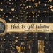 30 Black and Gold Valentine Heart Love Digital Papers 12 Inch 300 Dpi ...
