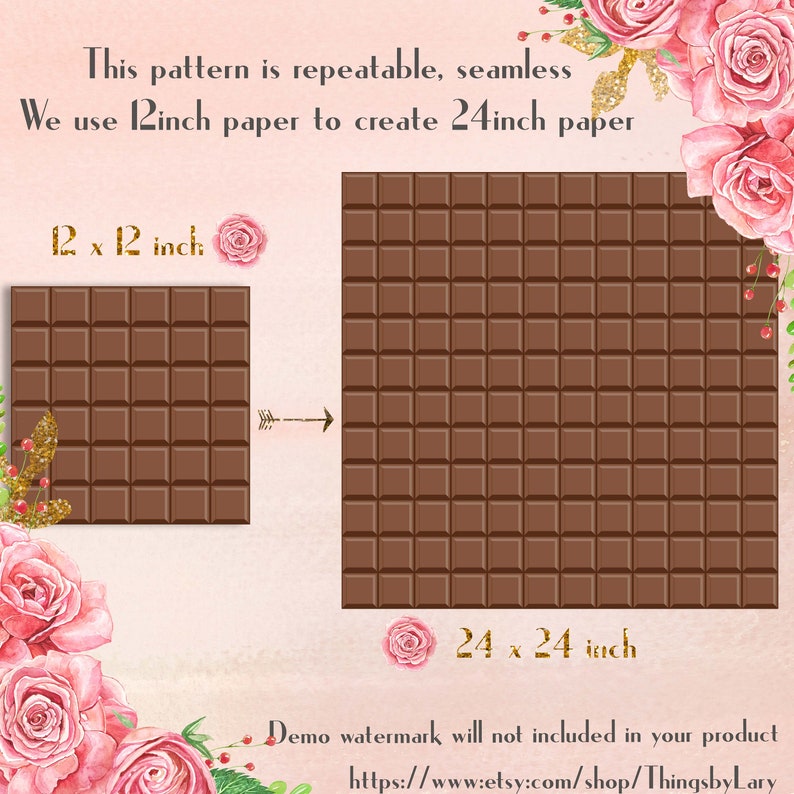 100 Seamless Chocolate Digital Papers 12 Instant - Etsy
