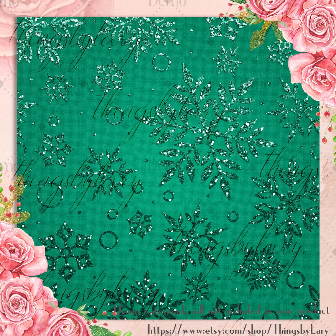 16 Red and Green Glitter Christmas Digital Papers 12 300 | Etsy