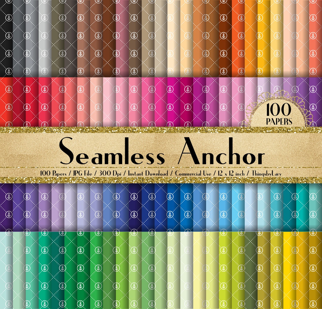 100 Seamless Anchor Pattern Papers 12 Inch 300 Dpi Instant Download ...