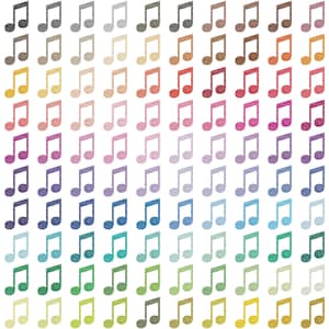 100 Glitter Music Note Clip Arts,300 Dpi Planner Clipart, Scrapbooking ...