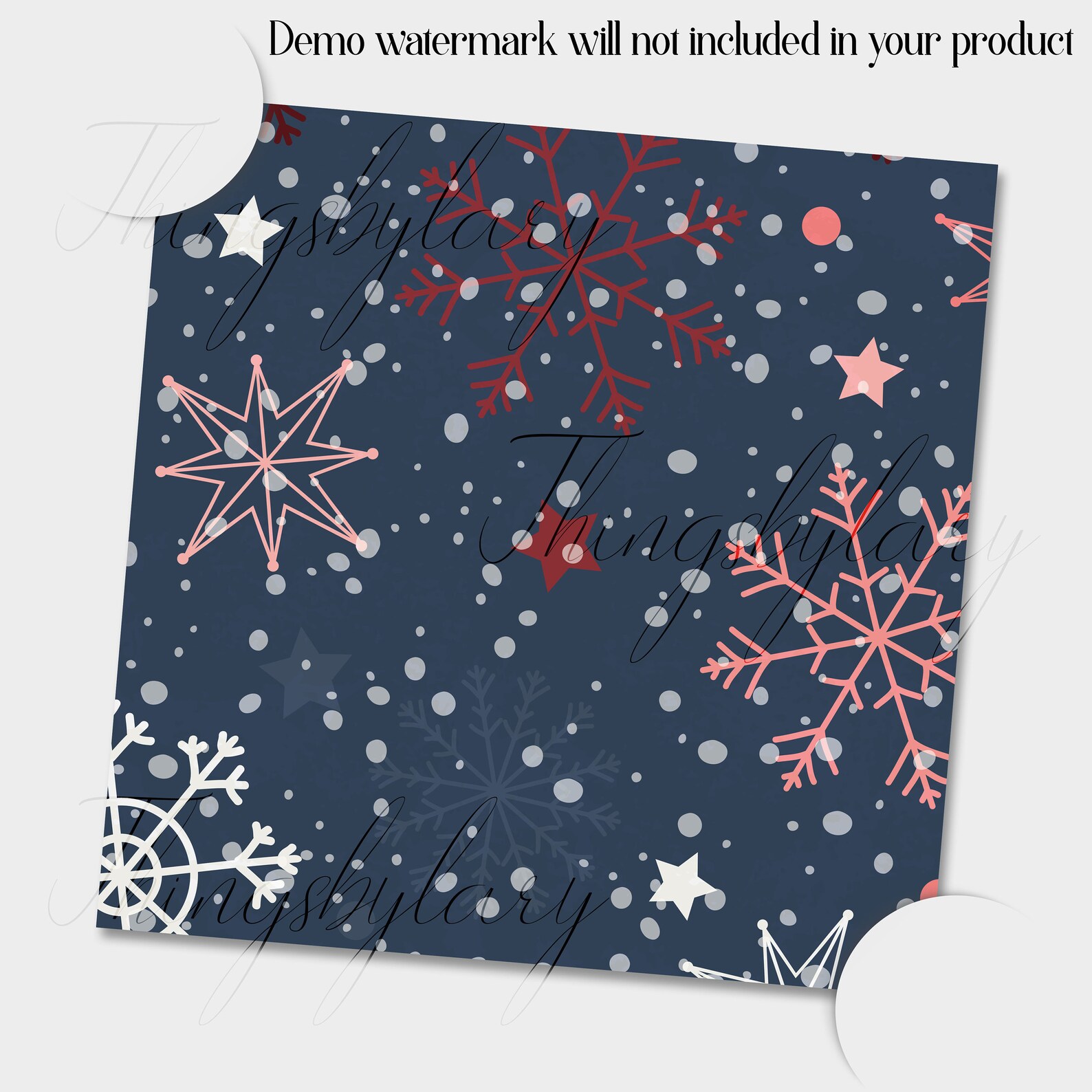 12 Winter Pattern Digital Papers in Denim and Peach Color in - Etsy