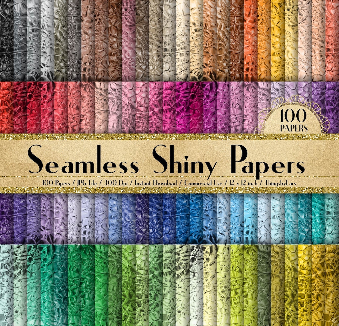 100 Seamless Shiny Papers in 12inch,300 Dpi Planner Paper,scrapbook ...