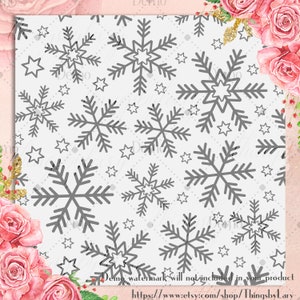 24 White and Gray Christmas Digital Papers 12 X 12 Inch 300 Dpi Instant ...
