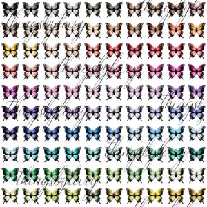 100 Luxury Butterfly Cliparts, Planner Clipart, Colorful Butterfly ...