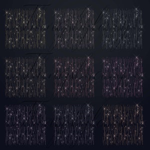 16 Seamless Glitter Tinsel Rain Drop Curtain Overlay Images 16 Colors ...