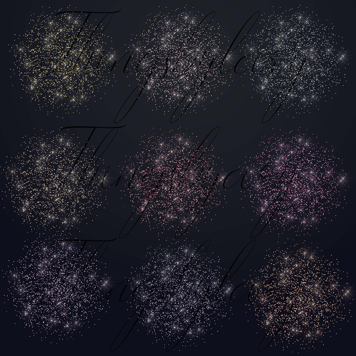 32 Glitter Particles Overlay Images 16 Colors Commercial Use Glitter ...
