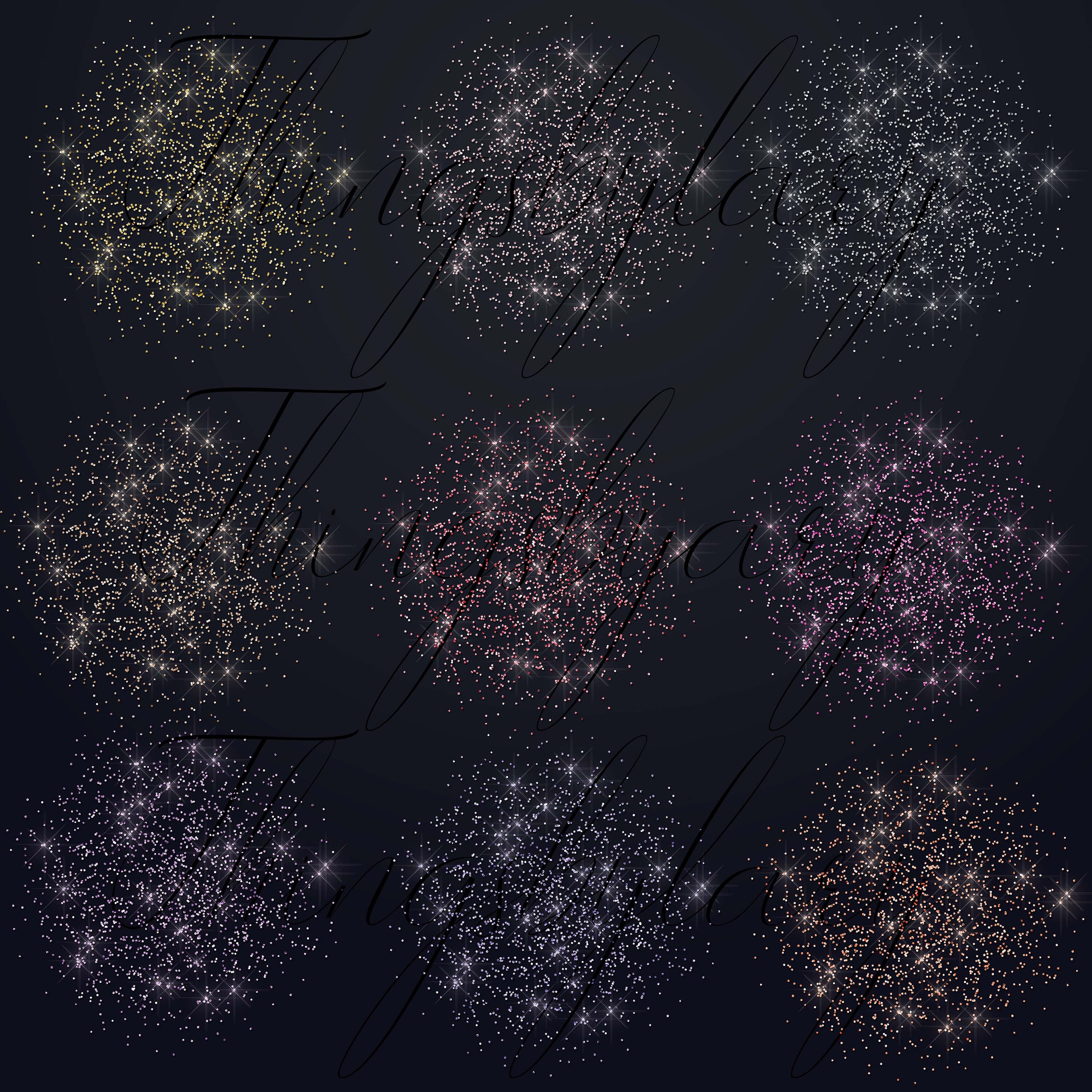 32 Glitter Particles Overlay Images 16 Colors Commercial Use Glitter ...