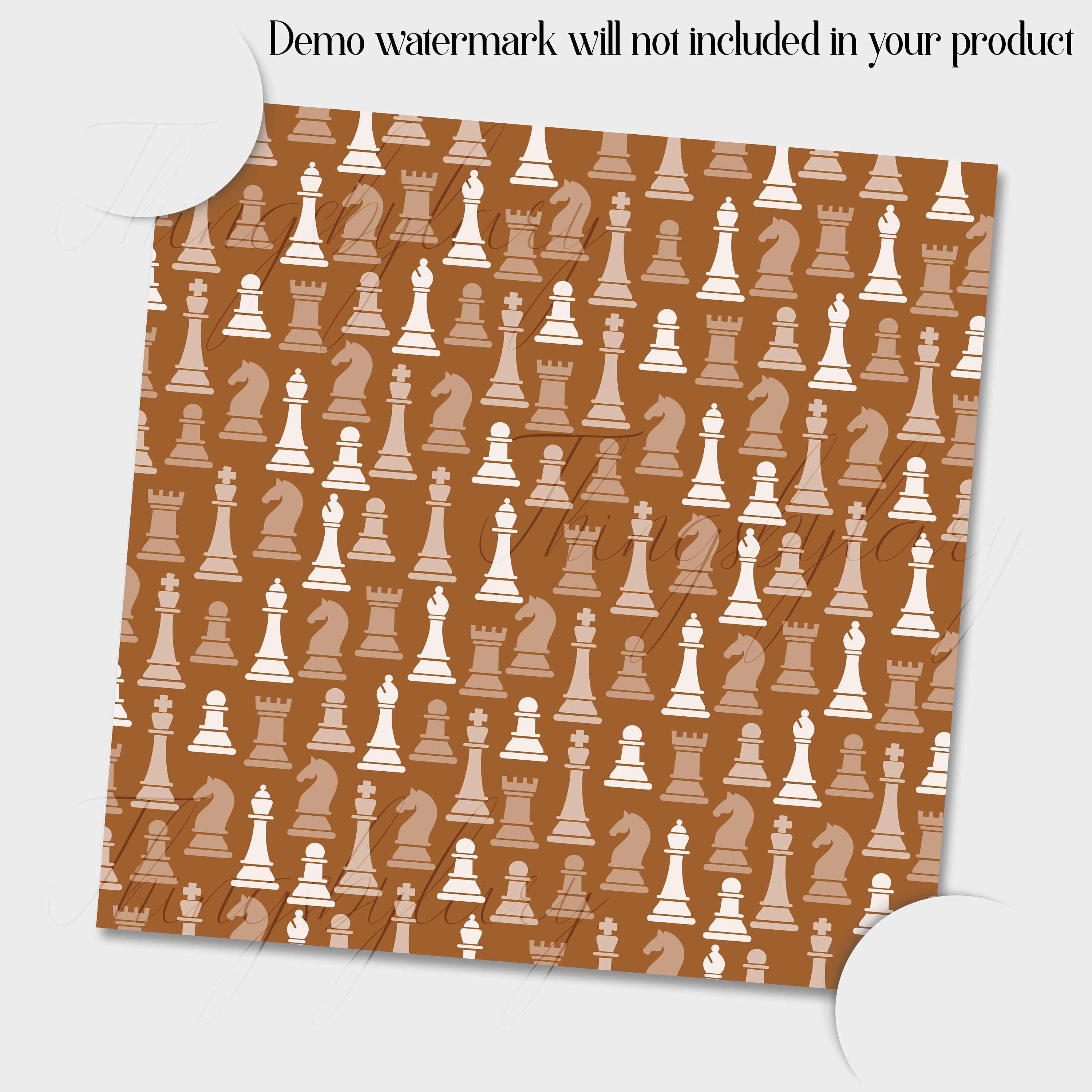 100 Seamless Chess Pieces Pattern Digital Papers 12