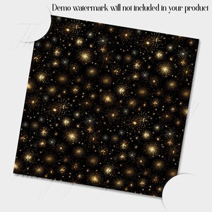 16 Seamless Black and Gold Firework Digital Papers Commercial Use ...