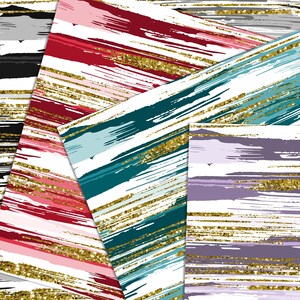 100 Seamless Gold Glitter and Brush Stroke Digital Papers 12x12" 300 ...