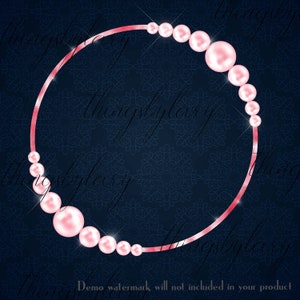 100 Pearl & Foil Circle Frames Clip Arts Pearl Frames Digital Clip Arts ...