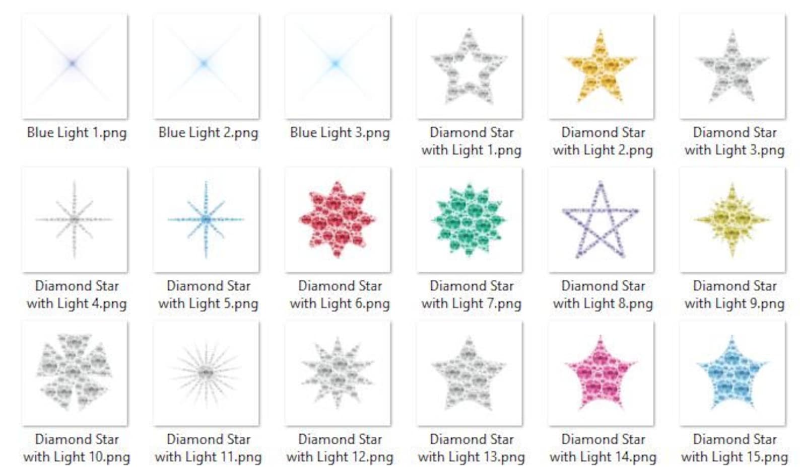 40 Diamond and Pearl Star Cliparts, 300 Dpi, Instant Download ...