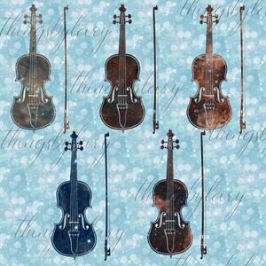 20 Galaxy Violin Clipart, Music Clip Arts,fairy Violin,instant Download ...