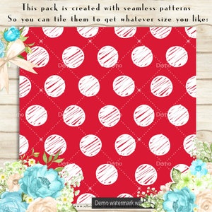 100 Seamless White Hand Drawn Polka Dot Papers in 12" X 12", 300 Dpi ...