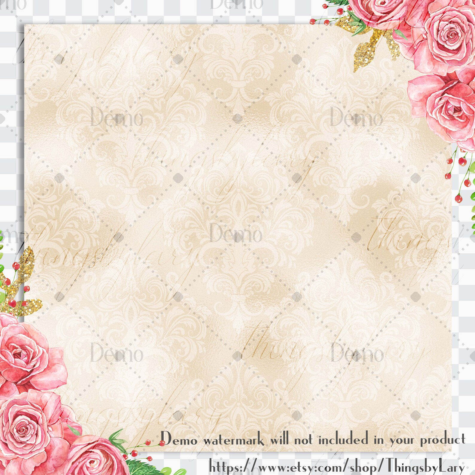 16 Pearl Wedding Luxury Damask Digital Papers 12x12 Foil - Etsy