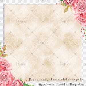 16 Pearl Wedding Luxury Damask Digital Papers 12x12" Foil Damask Pearl ...