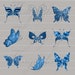 30 Royal Blue Foil and Glitter Butterfly Digital Image 300 Dpi - Etsy