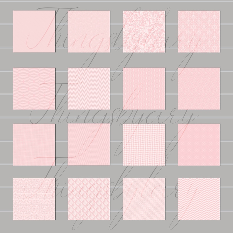 16 Seamless Luxury Blush Pink Digital Papers 300 Dpi Commercial Use ...