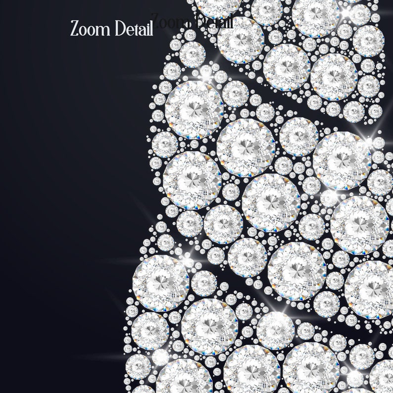 32 Diamond Pearl Gemstone Rhinestone Jewelry Unicorn Horn Digital Image ...