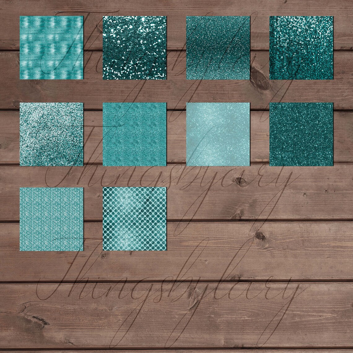 42 Teal Glitter Sequin Digital Papers 12x12 300 Dpi - Etsy