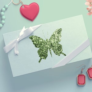 30 Greenery Foil and Glitter Butterfly Digital Images 300 Dpi Instant ...