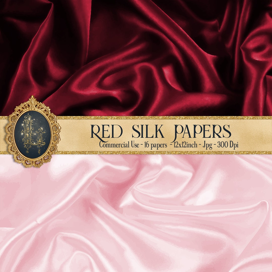 16 Red Silk Texture Paper, Luxury Wedding, Scrapbook, Sparkle, Satin ...