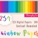 254 Rainbow Tinted Polka Dot Pattern Papers in 12 X 12 Inch 300 Dpi ...