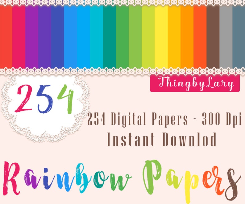 254 Rainbow Tinted Polka Dot Pattern Papers in 12 X 12 Inch 300 Dpi ...