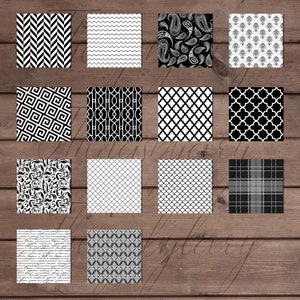30 Seamless Black & White Basic Common Home Decor Prints Patterns ...