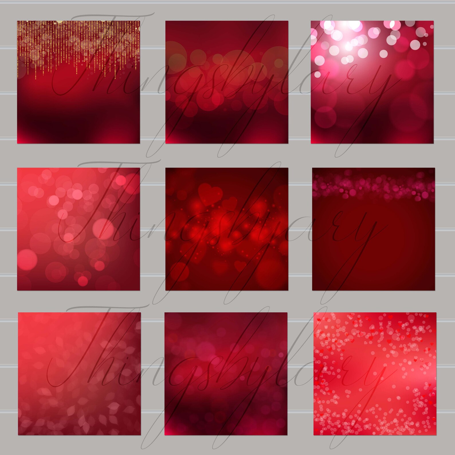 16 Luxury Red Bokeh Valentine Background Digital Images 12inch - Etsy