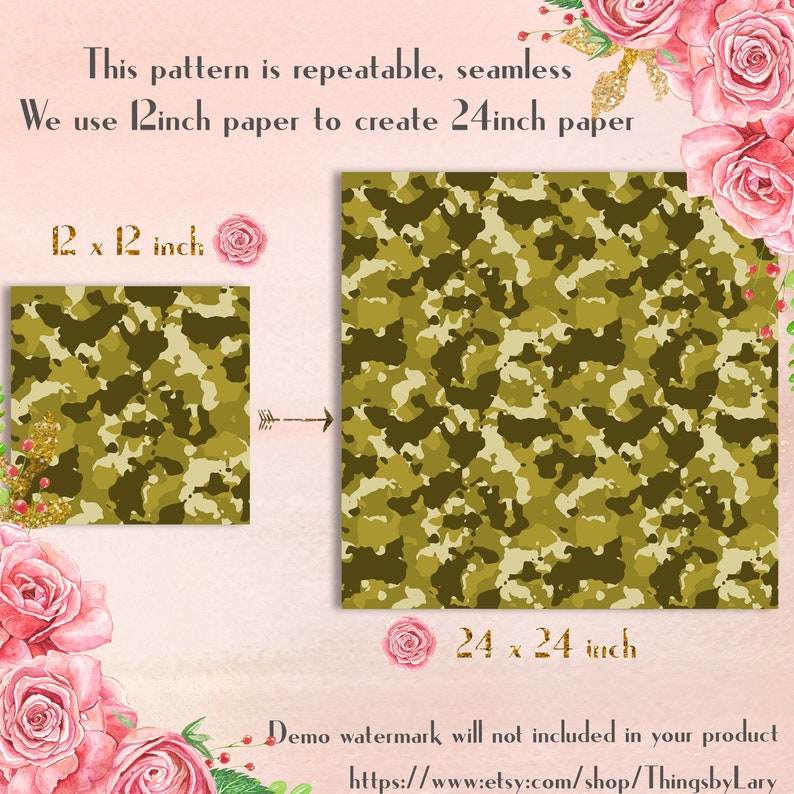 100 Seamless Army Camouflage Papers 12 Inch 300 Dpi Instant - Etsy UK