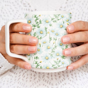 30 Seamless Watercolor Miniature Daisy Flower Digital Papers Digital ...