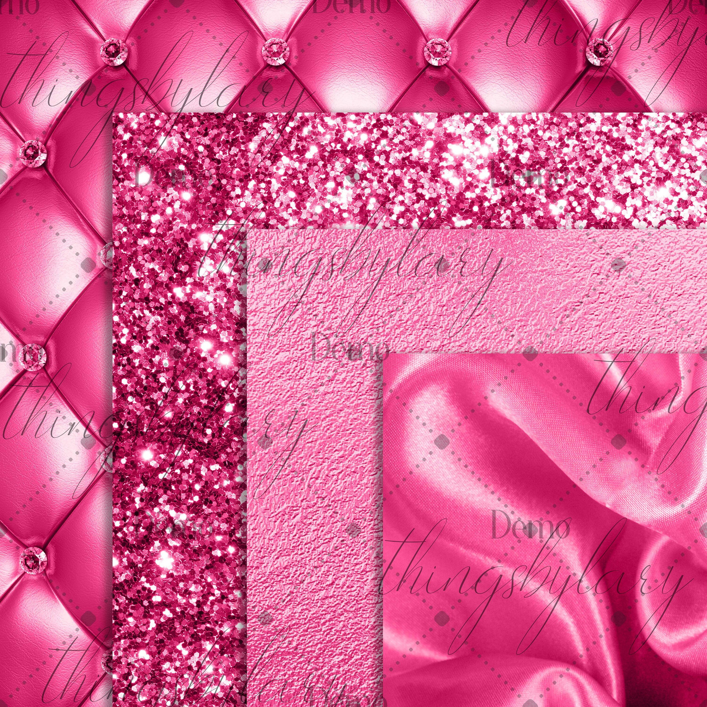 16 Luxury Aloe and Hot Pink Digital Paper Pack, Commercial Use, Luxury ...