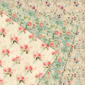 20 Seamless Vintage Decoupage Shabby Chic Ver 1 Digital Papers ...
