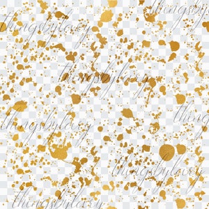 14 Seamless Gold Paint Splatter Overlay Images 300 Dpi Instant Download ...
