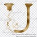 Gold Flower Alphabet 27 Cliparts 300 Dpi Planner Paper - Etsy