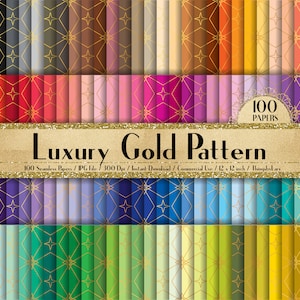 100 Seamless Luxury Gold Pattern Papers 12 Inch 300 Dpi Instant ...