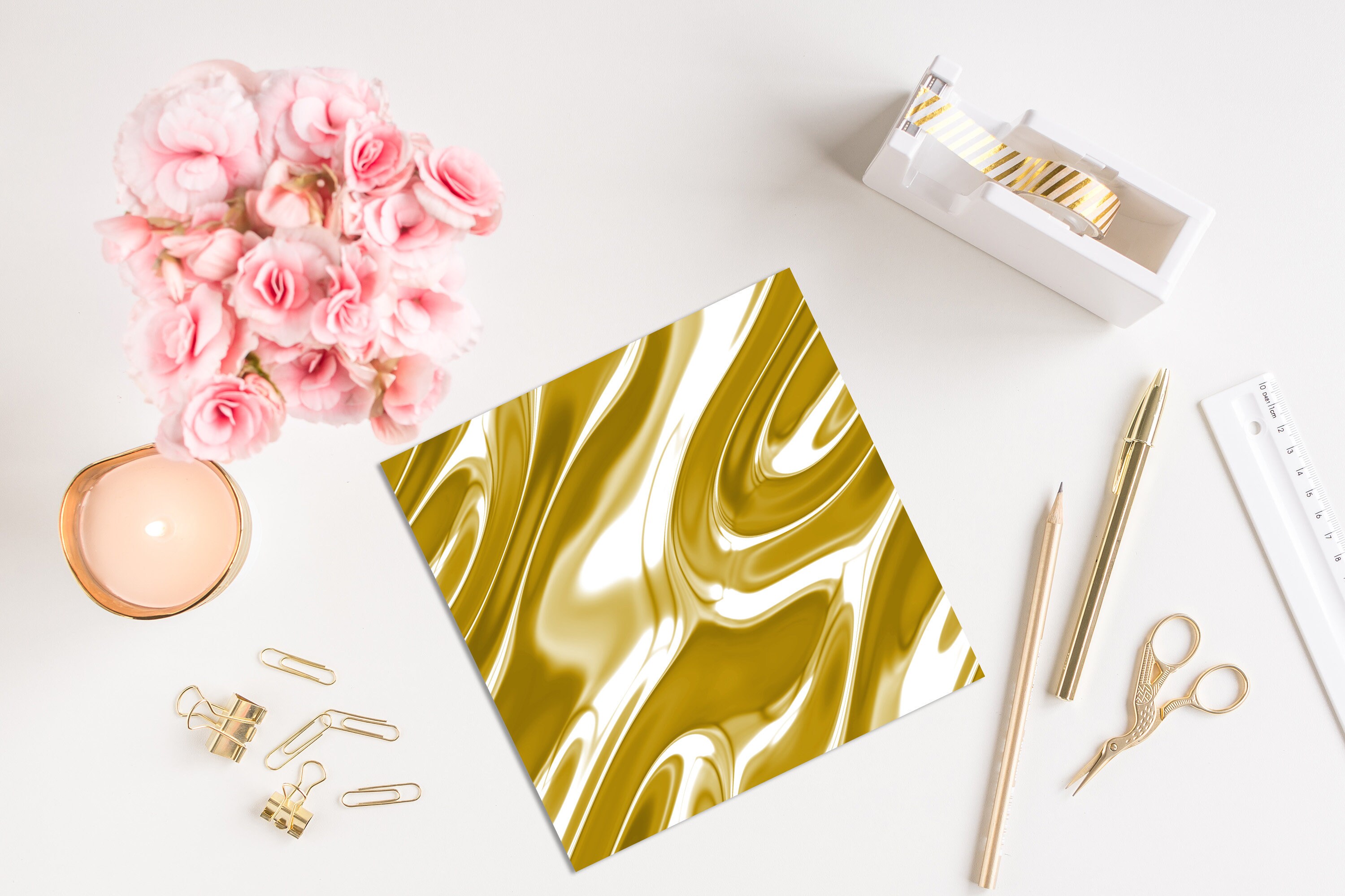 100 Seamless Liquid Metallic Digital Papers 12x12 300 - Etsy