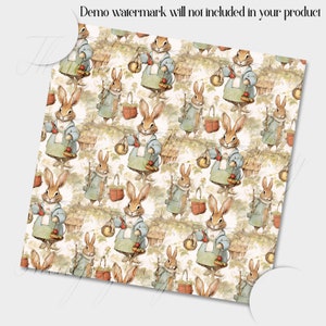 20 Seamless Vintage Peter Rabbit Ver 2 Digital Papers Commercial Use ...