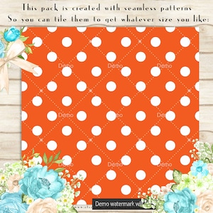 100 Seamless White Polka Dot Papers 12 Inch 300 Dpi Commercial Use ...