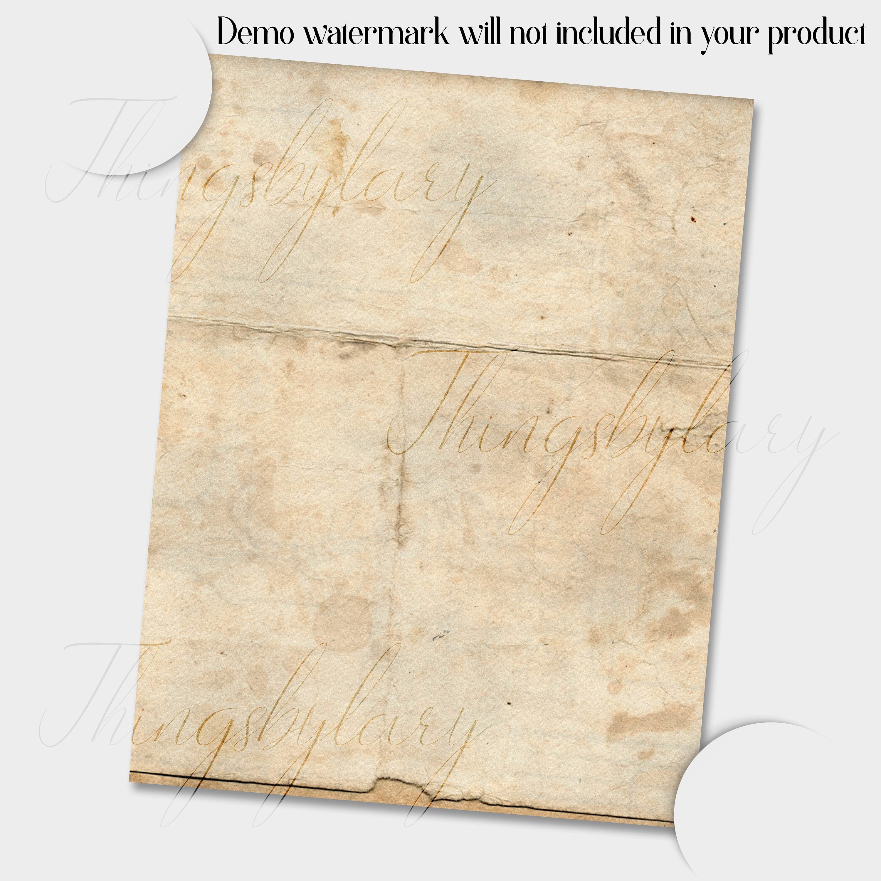 30 Folded Crumpled Antique Vintage Old Digital Papers Vol.3 | Etsy