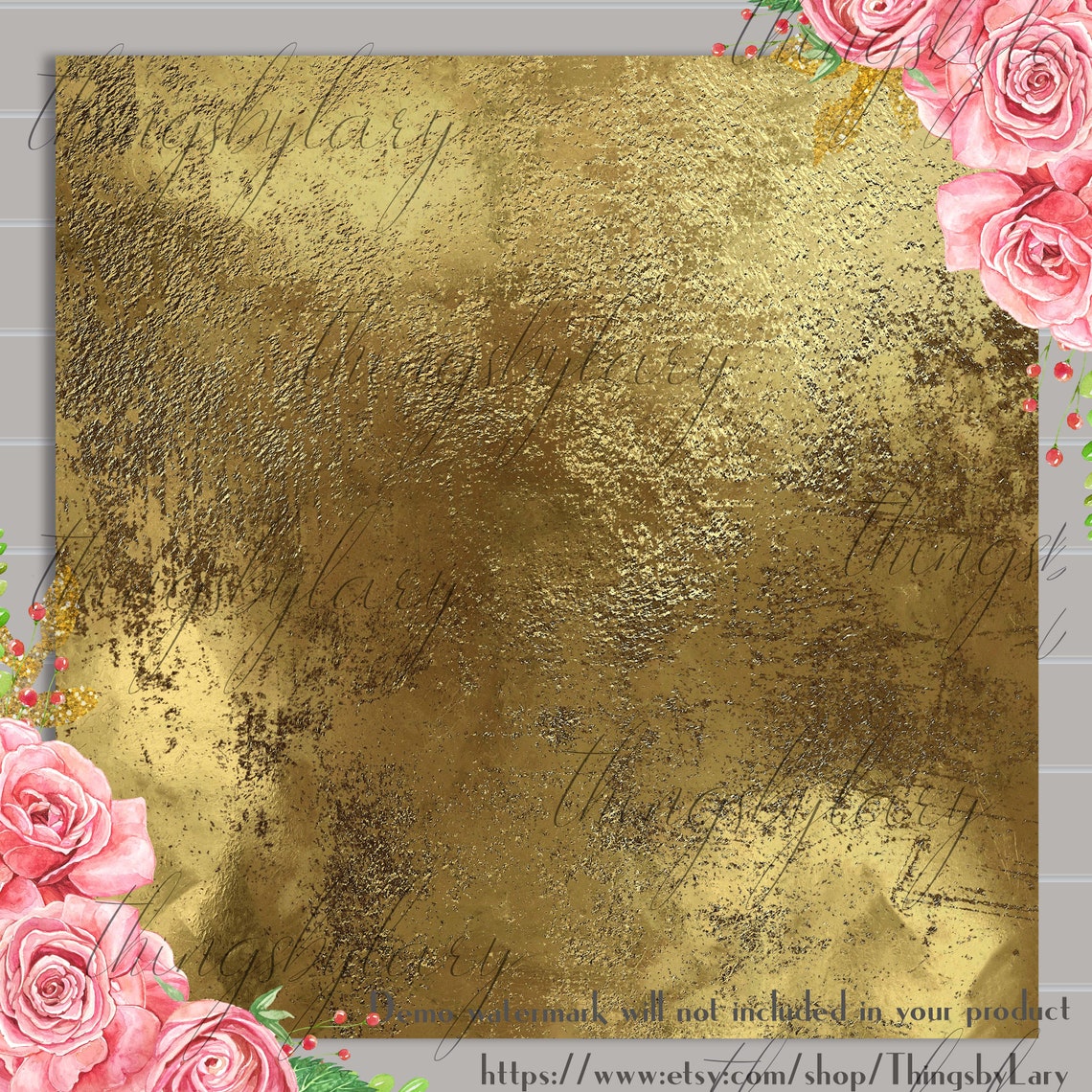 16 Distressed Metallic Gold Foil and Black Digital Papers 12" 300 Dpi ...
