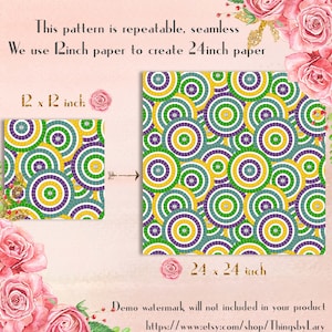 22 Seamless Mardi Gras Shrove Tuesday Fat Tuesday Digital Papers 12 ...