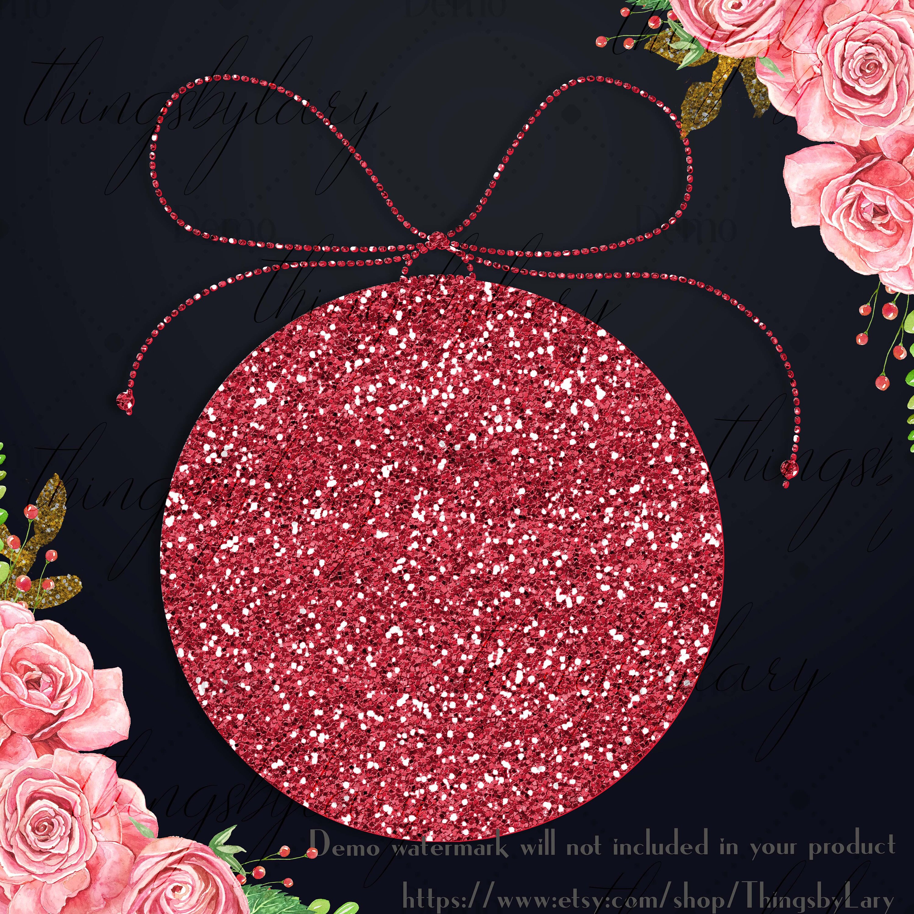 100 Glitter Winter Christmas Ball Ornament Clip arts 300 Dpi | Etsy