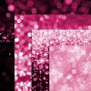 42 Pink Bokeh Papers 12 Inch, 300 Dpi Planner Paper, Commercial Use ...