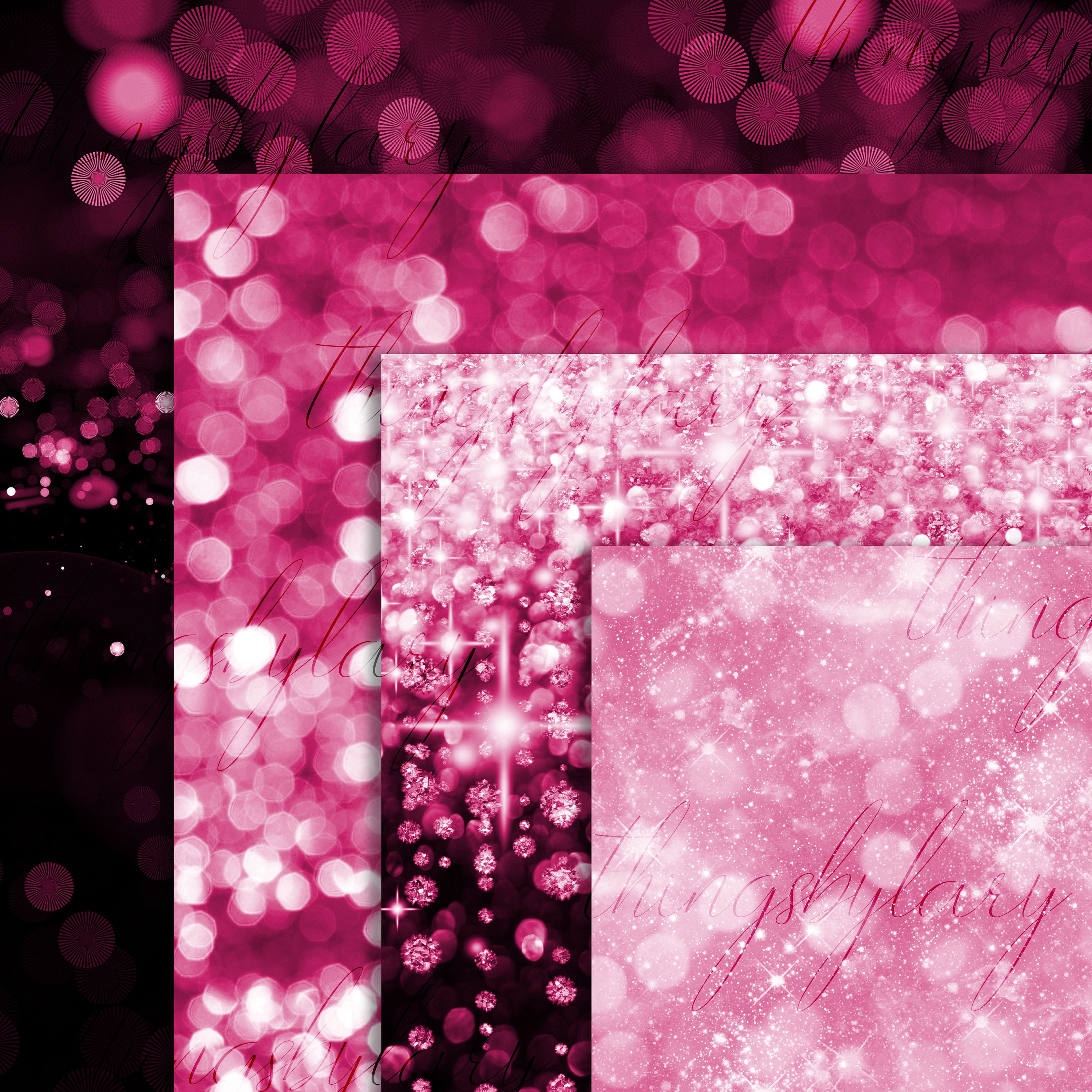 42 Pink Bokeh Papers 12 Inch 300 Dpi Planner Paper - Etsy