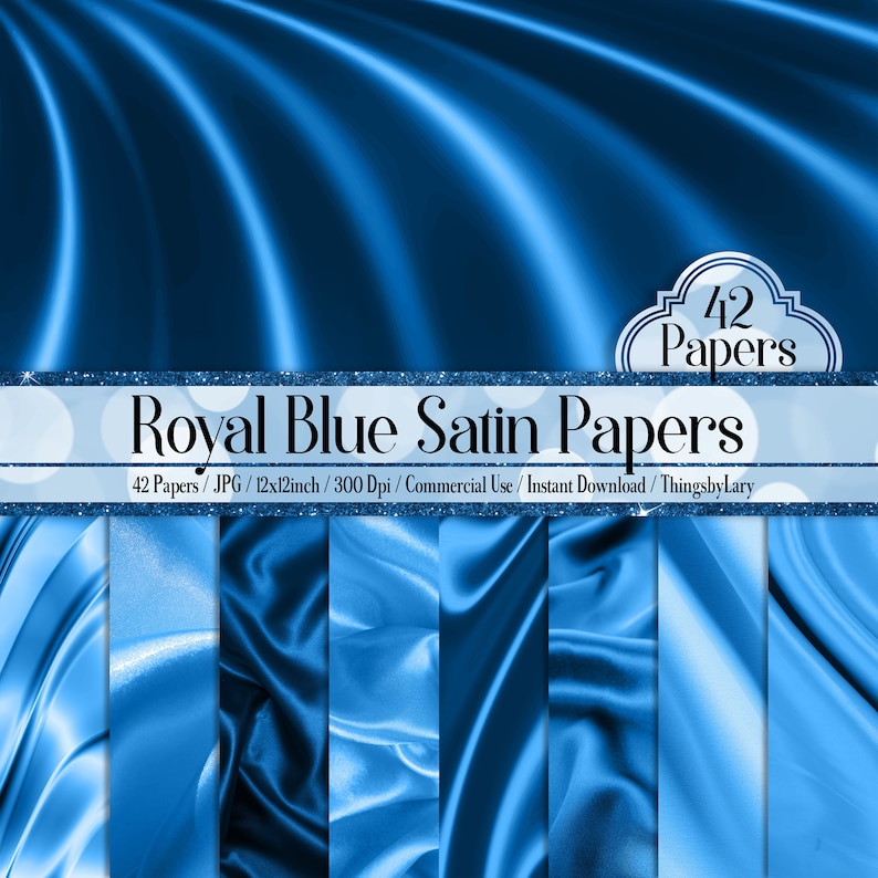42 Royal Blue Satin Silk Cloth Papers 12 Inch 300 Dpi Planner - Etsy